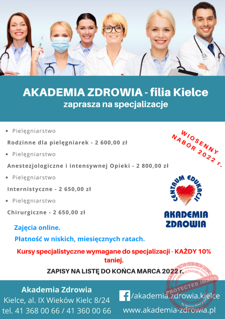 NABÓR WIOSENNY NA SPECJALIZACJE - Akademia Zdrowia Kielce